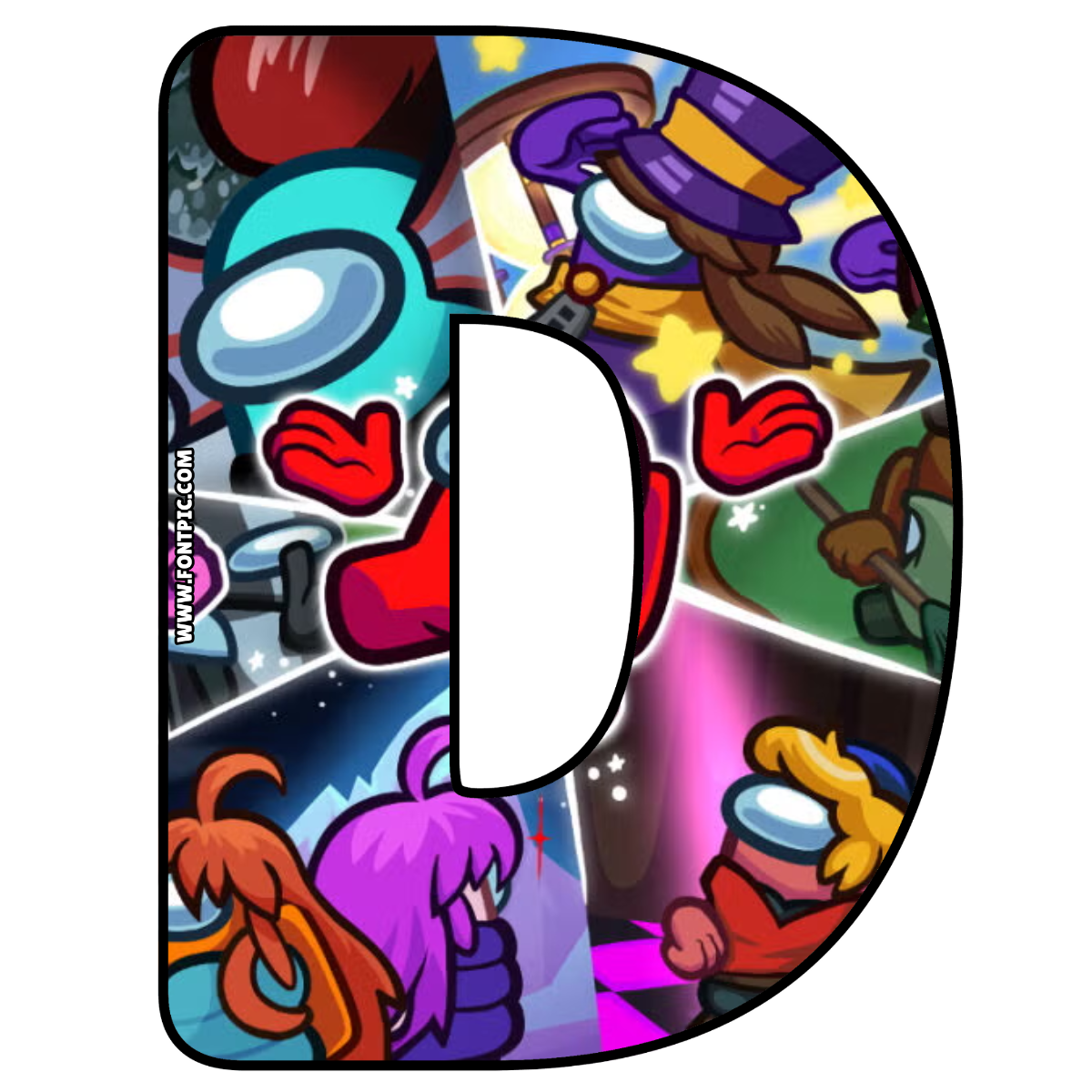 Among Us Letter D archivos - FontPic.com