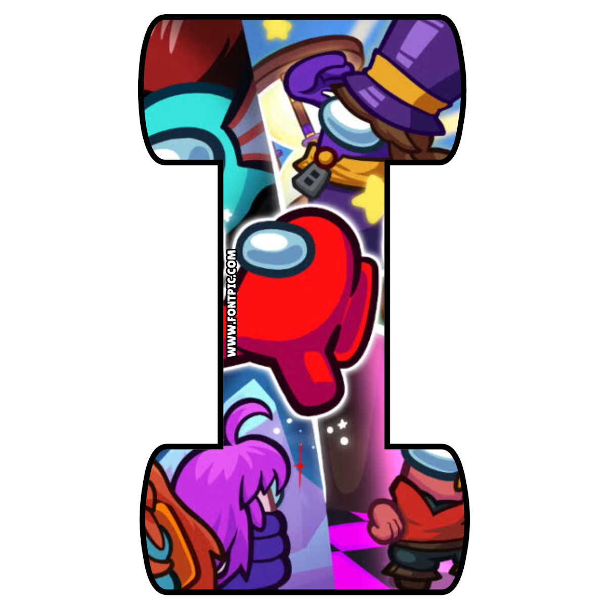 Among Us Letter I - FontPic.com