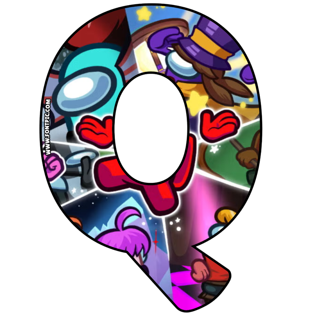 Among Us Letter Q - FontPic.com