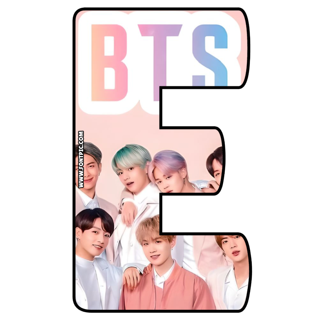 BTS Letter E - FontPic.com