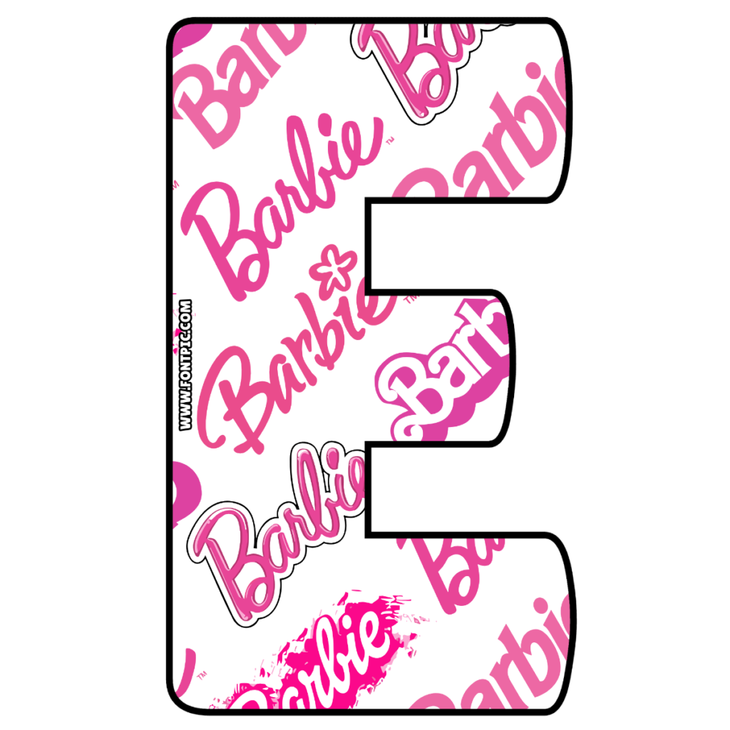 Barbie Letter E - FontPic.com