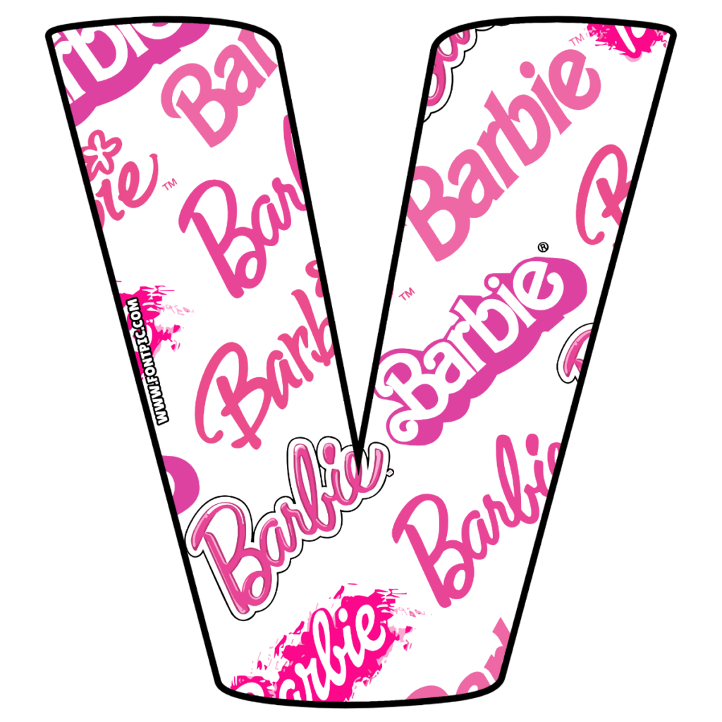 Barbie Letter V - FontPic.com