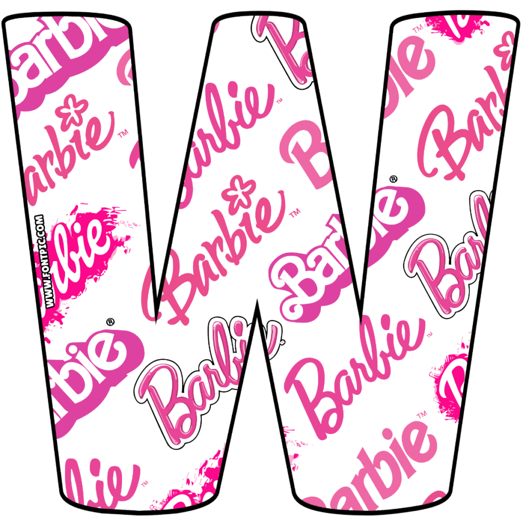Barbie Letter W - FontPic.com