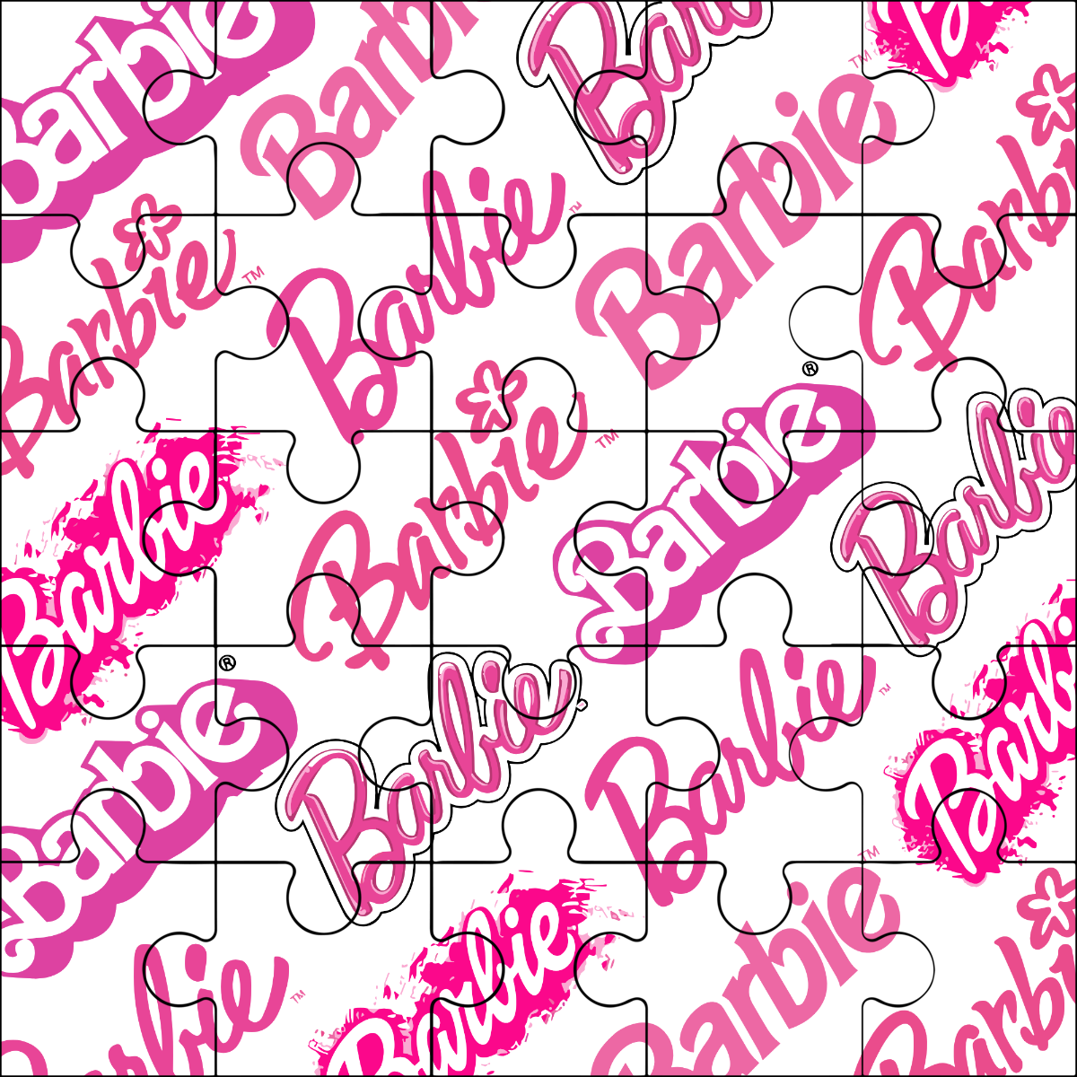 Barbie Puzzle - FontPic.com