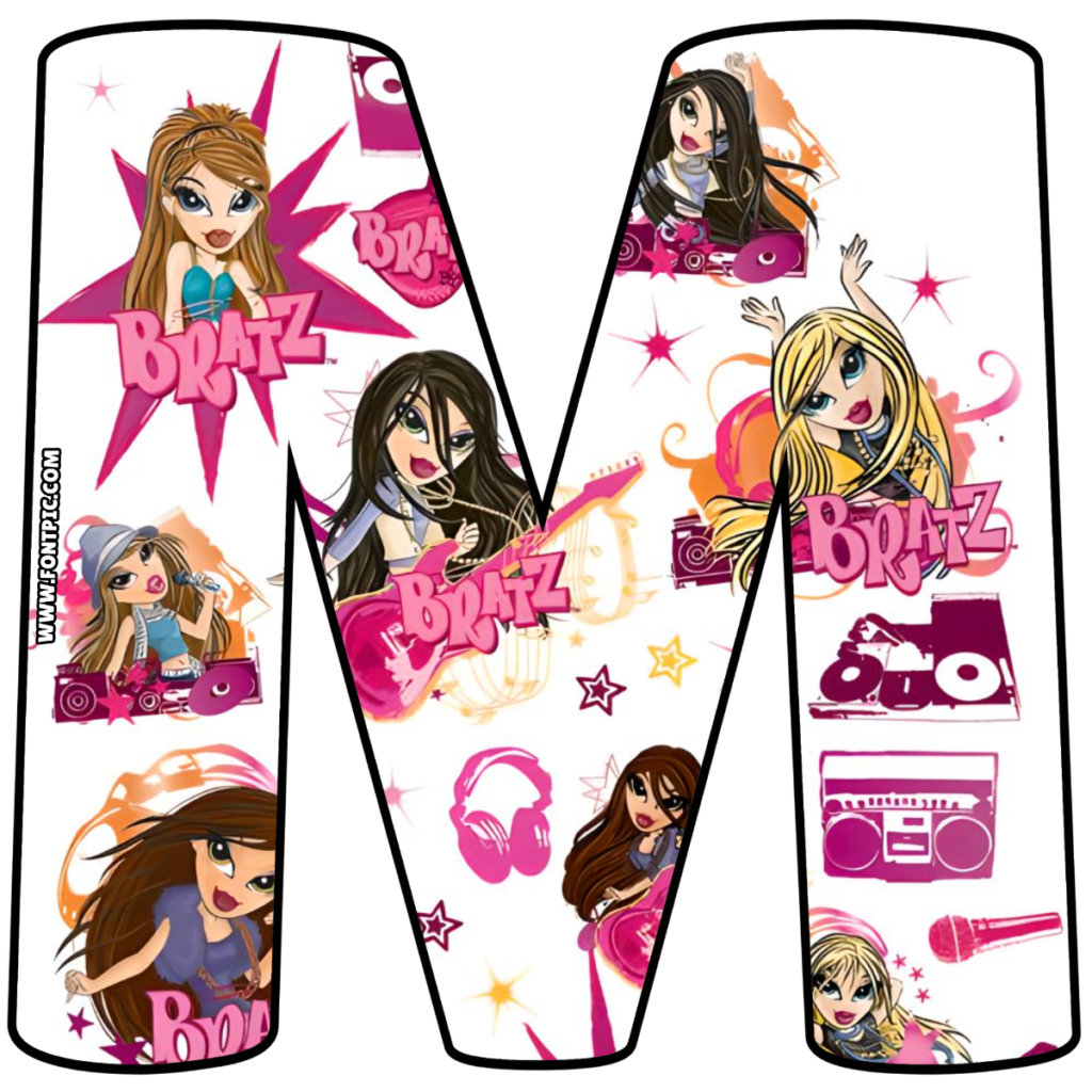 Bratz Letter M archivos - FontPic.com