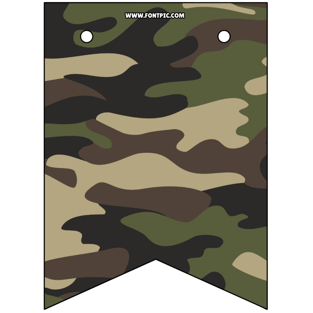 Camouflage Green Pennants - FontPic.com