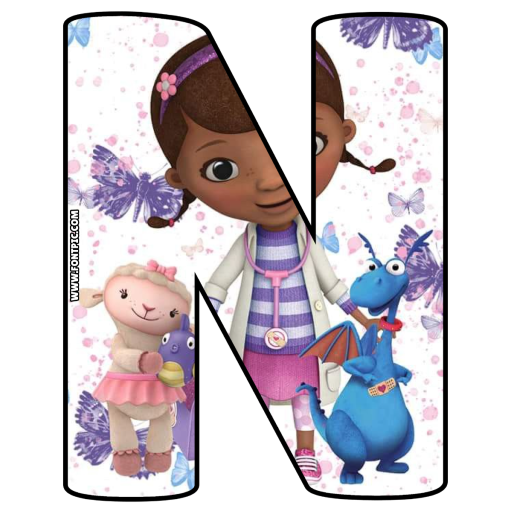 Doc McStuffins Letter N - FontPic.com