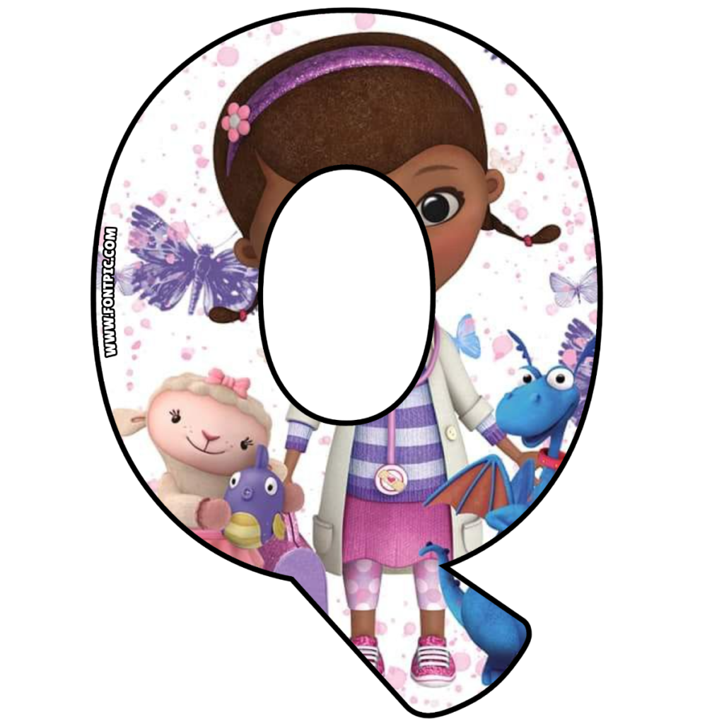 Doc McStuffins Letter Q - FontPic.com