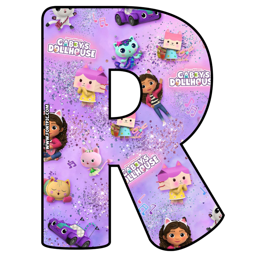 Gabby Dollhouse Letter R - FontPic.com