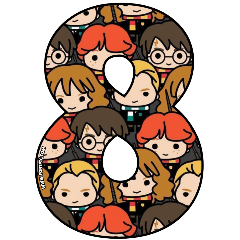 Harry Potter Number 8 - FontPic.com