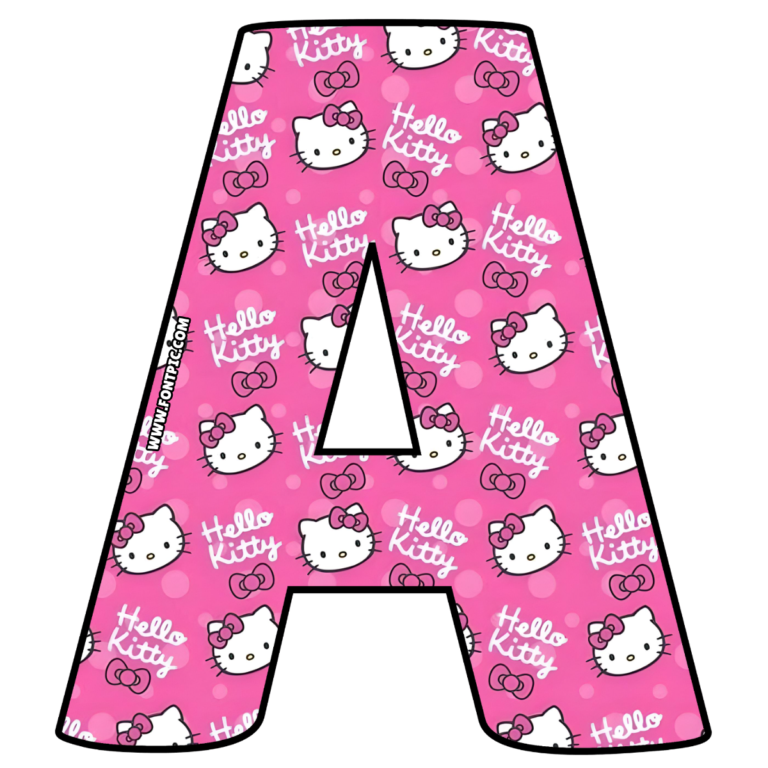 Hello Kitty Letter A - FontPic.com
