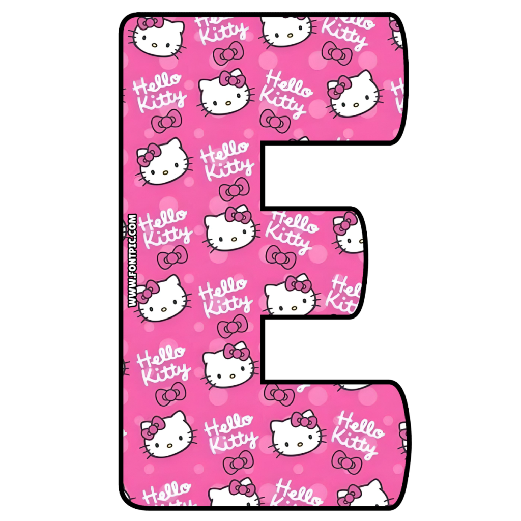 Hello Kitty Letter E - FontPic.com