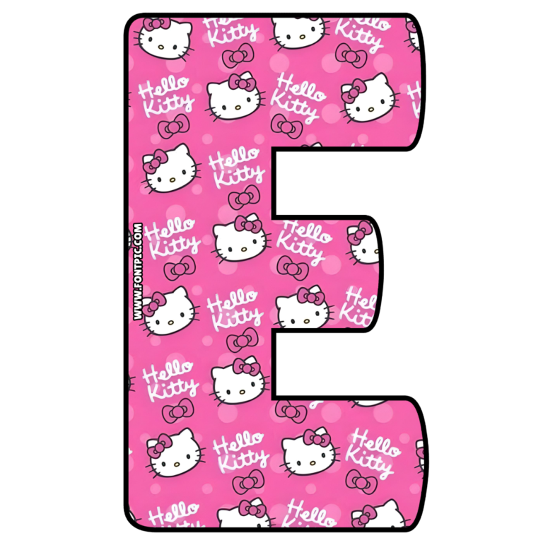 Hello Kitty Letter E - FontPic.com