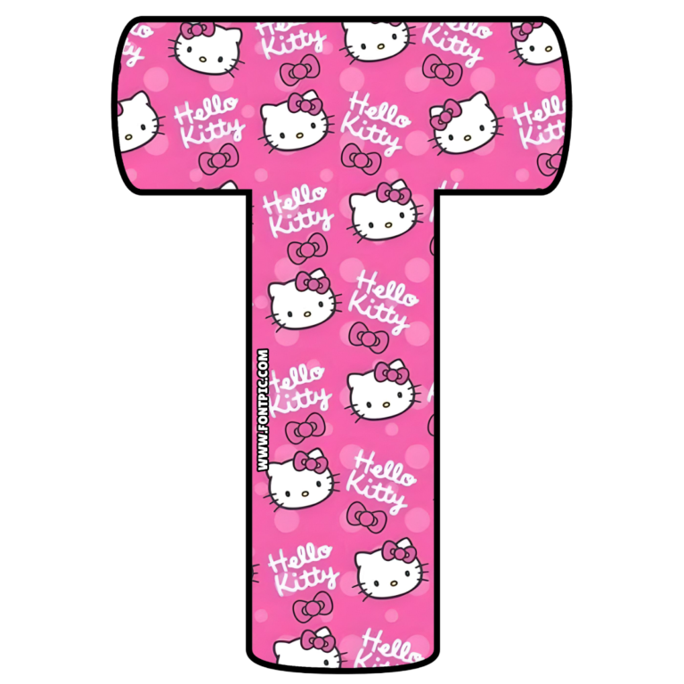 Hello Kitty Letter T - FontPic.com