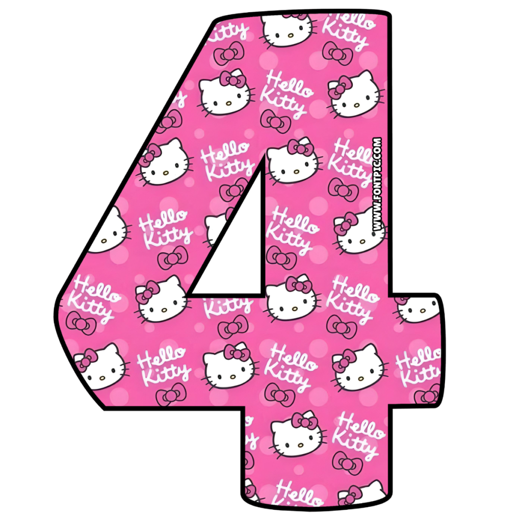 Hello Kitty Number 5 - FontPic.com