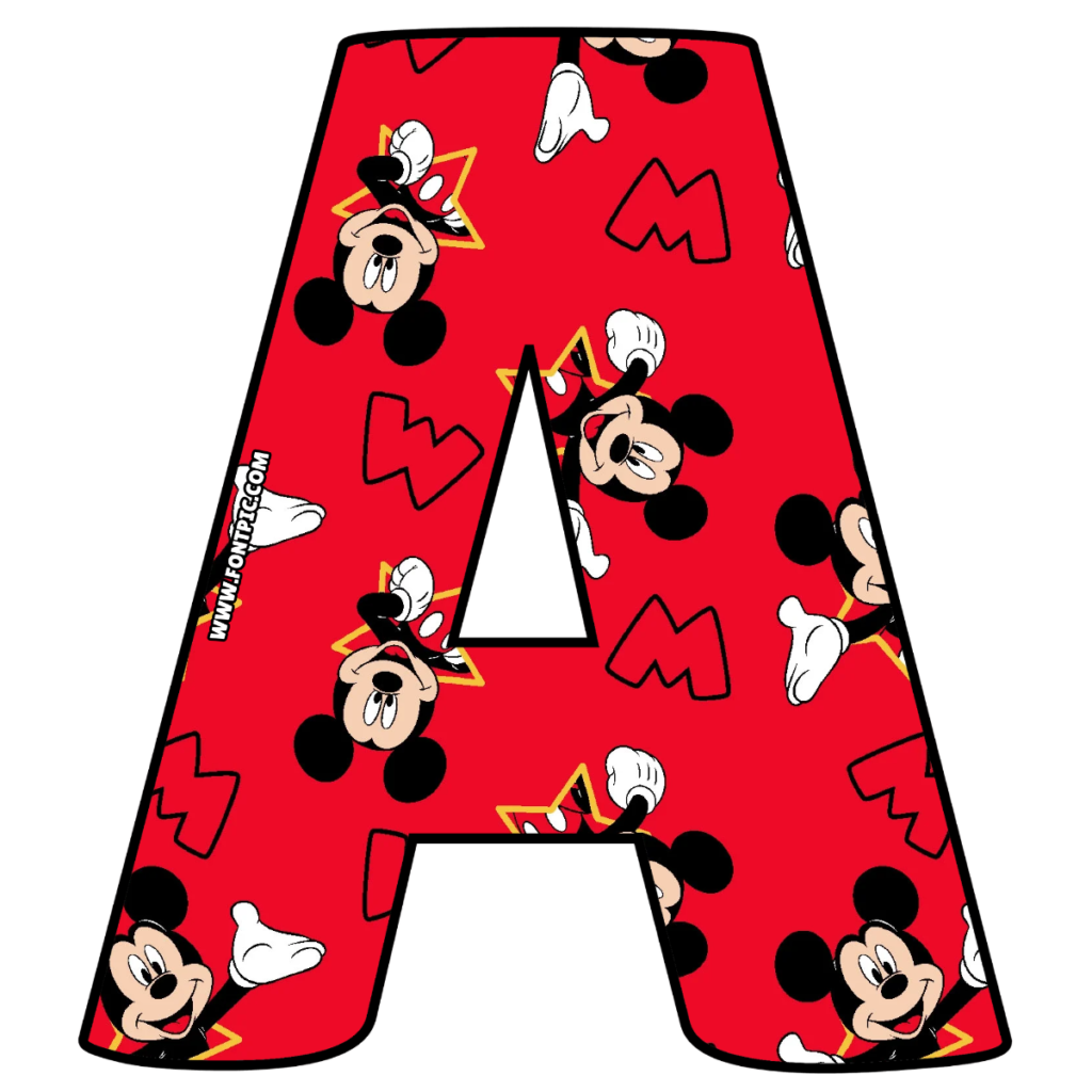Mickey Mouse Letter A - FontPic.com