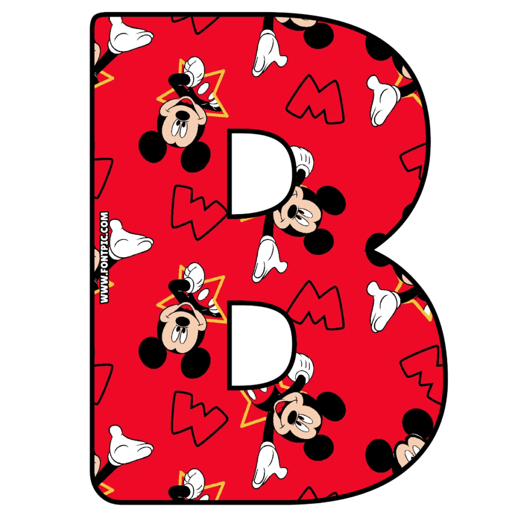Mickey Mouse Letter B - FontPic.com