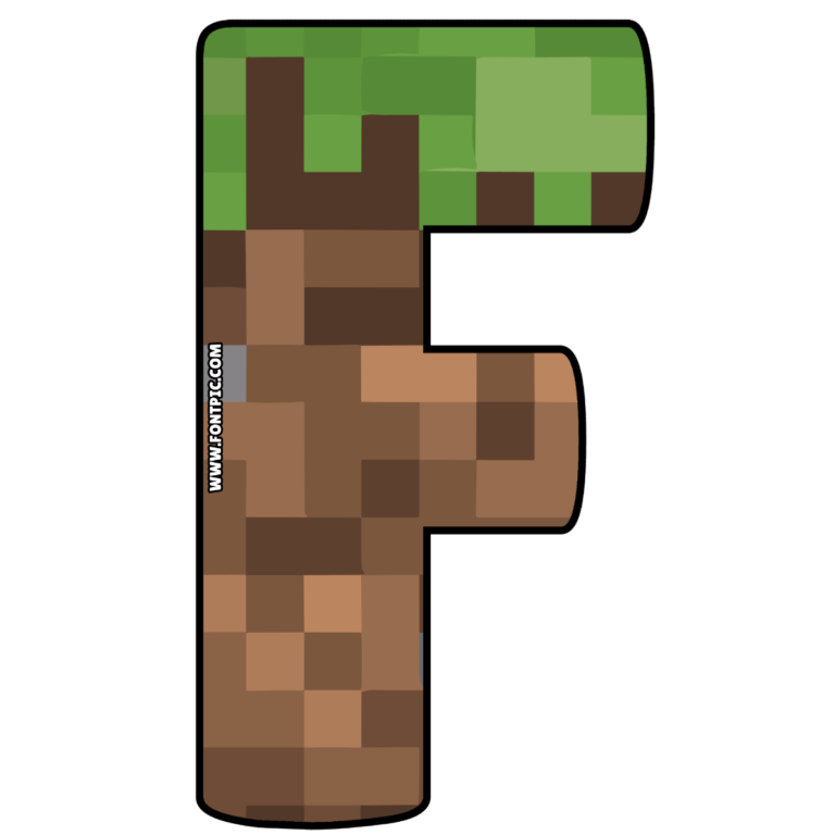 Minecraft Letter F - FontPic.com