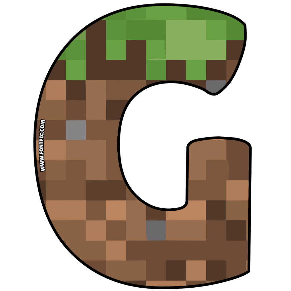 Minecraft Letter G - FontPic.com