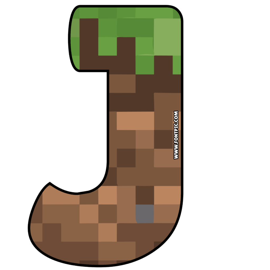 Minecraft Letter J - FontPic.com