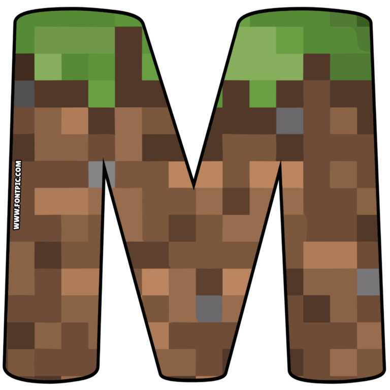Minecraft Letter M - FontPic.com