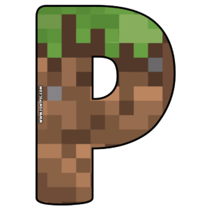 Minecraft Letter P - FontPic.com