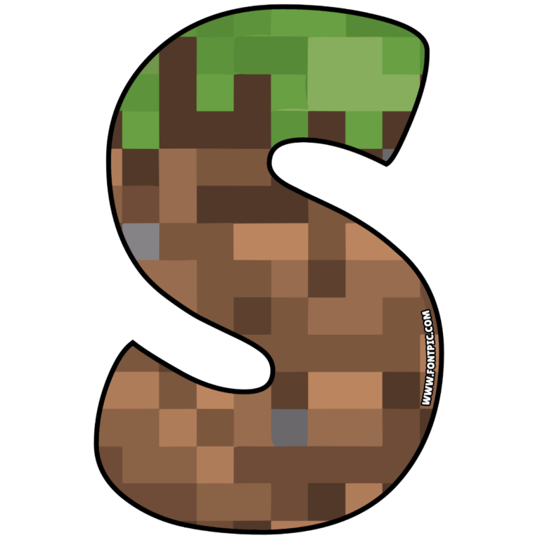 Minecraft Letter S - FontPic.com