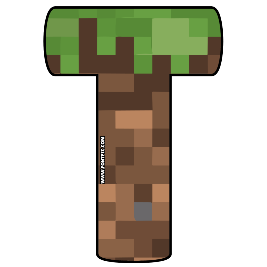 Minecraft Letter T - FontPic.com