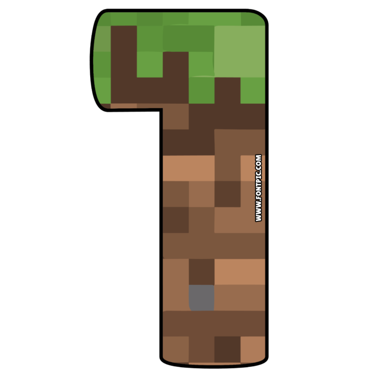Minecraft Number 1 - FontPic.com
