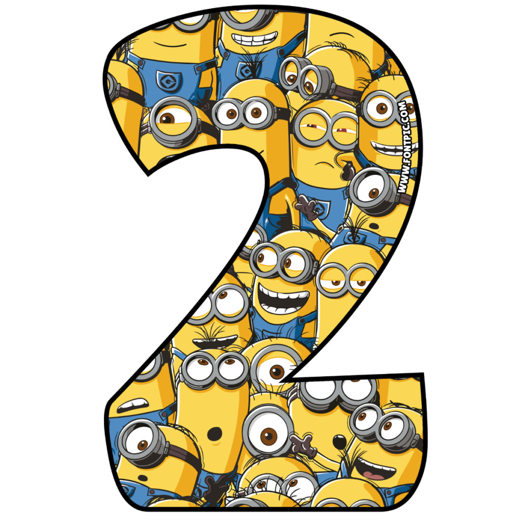 Minions Number 2 - FontPic.com
