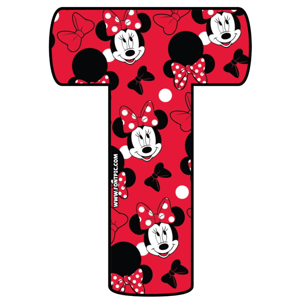 Minnie Mouse Letter T - FontPic.com