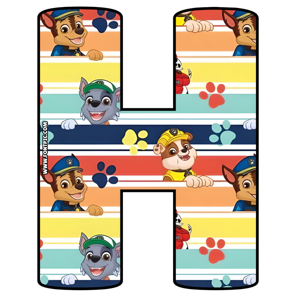 Paw Patrol Letter H archivos - FontPic.com