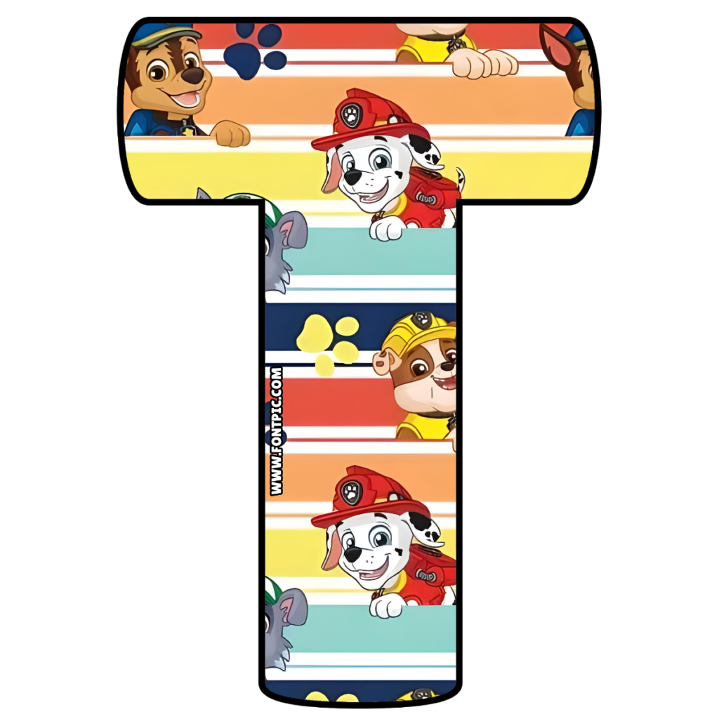 Paw Patrol Alphabet Letters archivos - FontPic.com