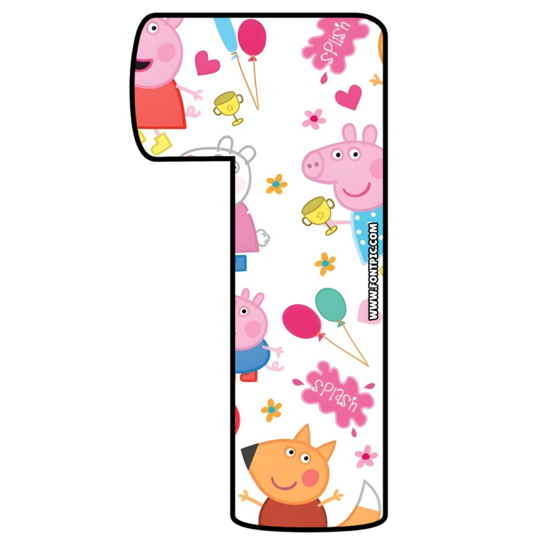 Peppa Pig Number 1 - FontPic.com