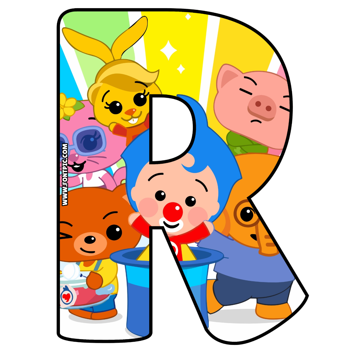 Plim Plim Letter R - FontPic.com