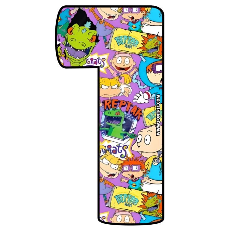 Rugrats Number 1 - FontPic.com