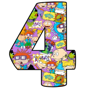 Rugrats Number 4 - FontPic.com