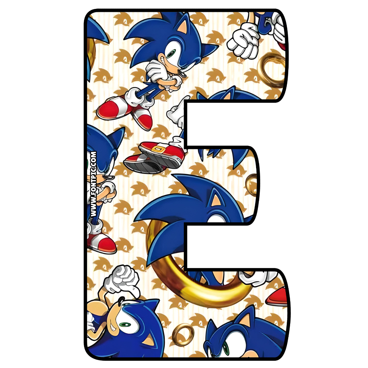 Sonic Letter E - FontPic.com