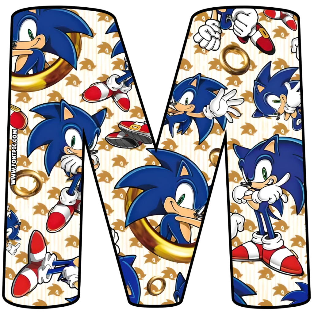 Sonic Letter M - FontPic.com