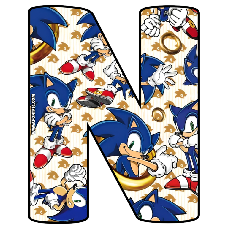Sonic Letter N - FontPic.com