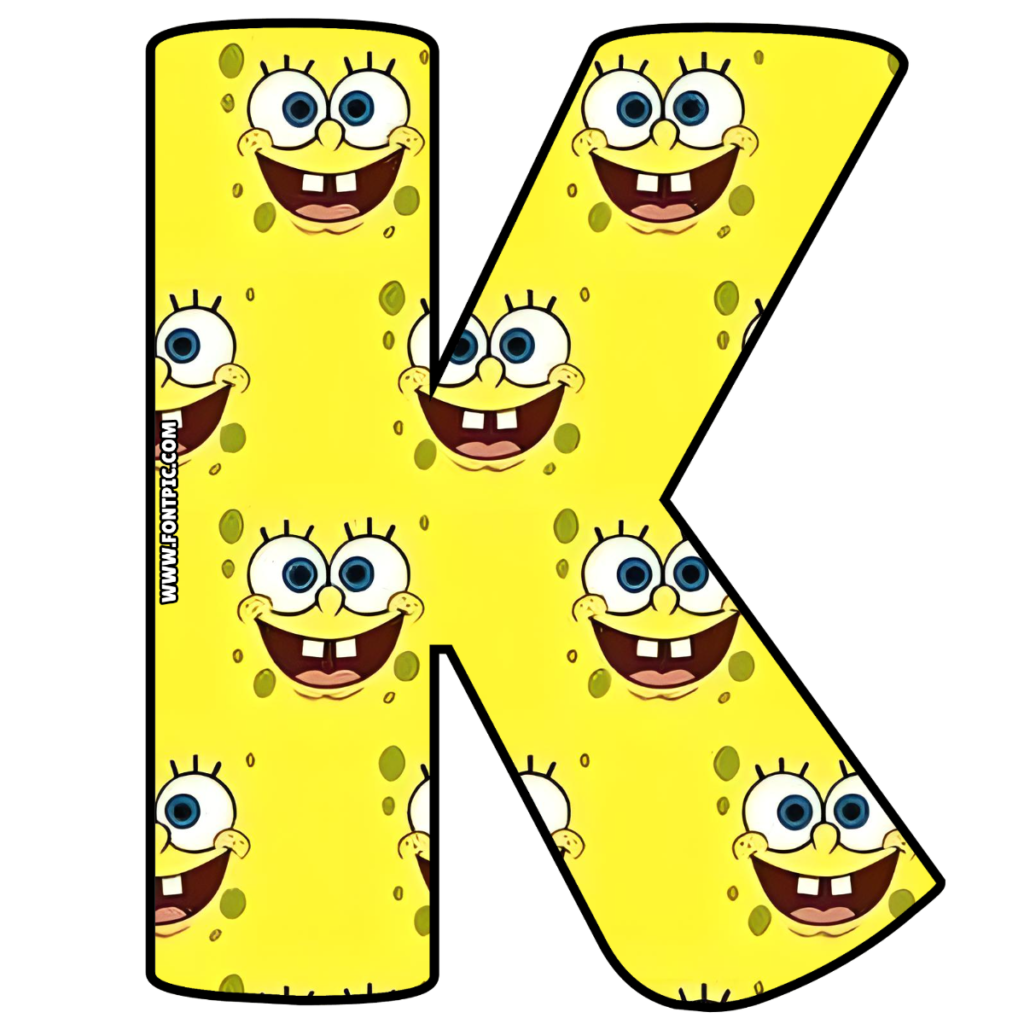 SpongeBob Letter K - FontPic.com