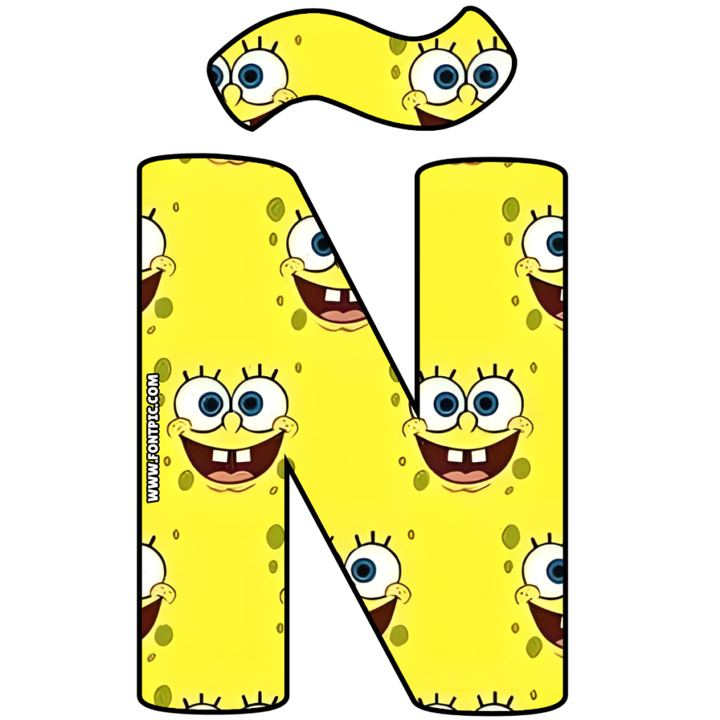 SpongeBob Letter Ñ - FontPic.com