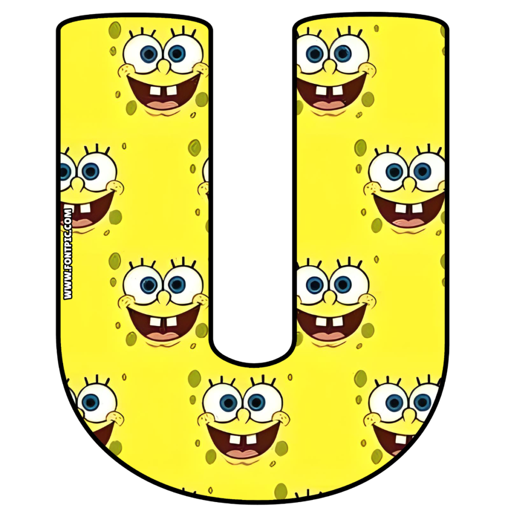 SpongeBob Letter U - FontPic.com
