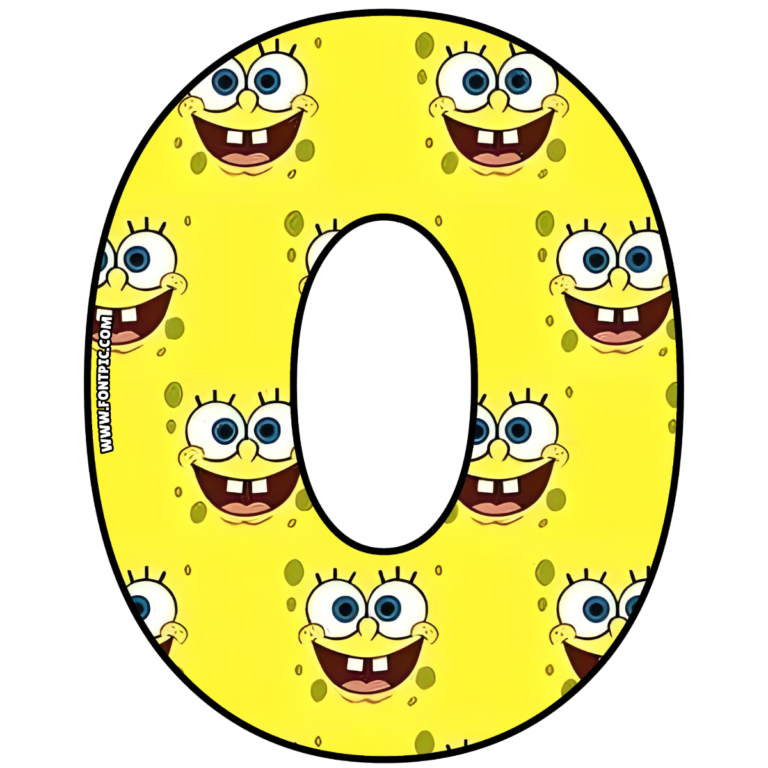 SpongeBob Number 0 - FontPic.com