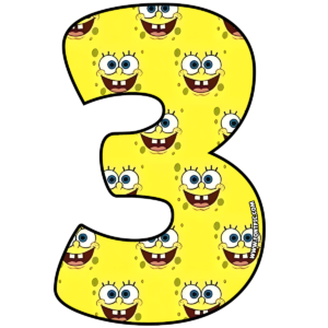 SpongeBob Number 3 - FontPic.com
