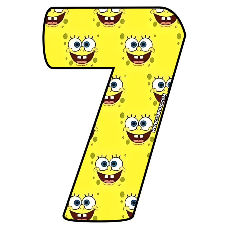 SpongeBob Number 7 - FontPic.com