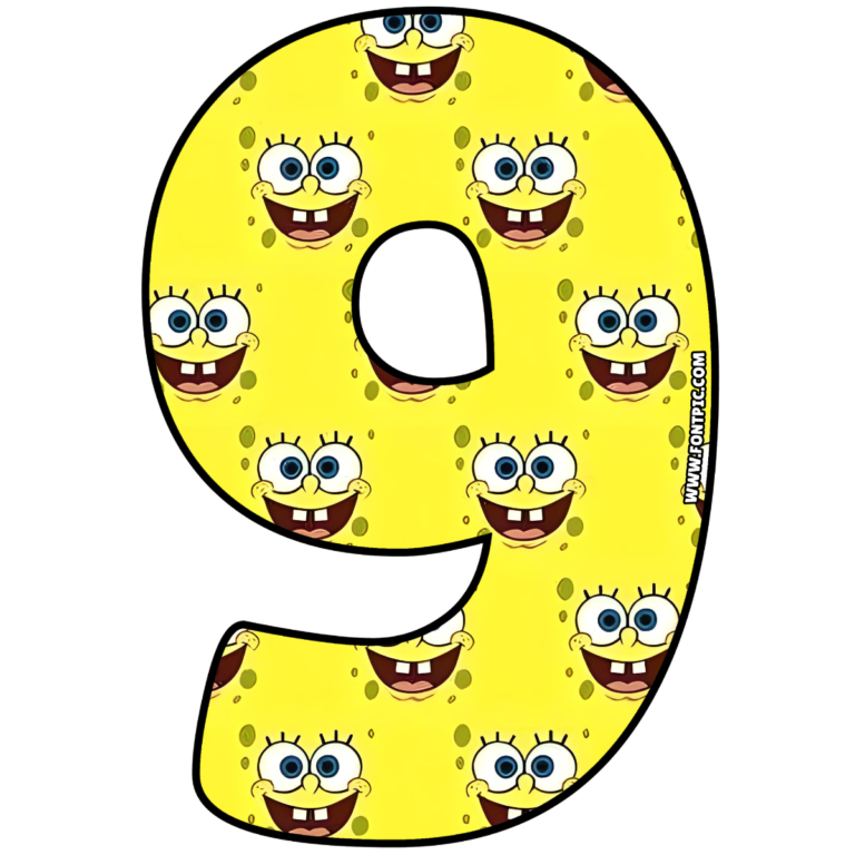 SpongeBob Number 9 - FontPic.com