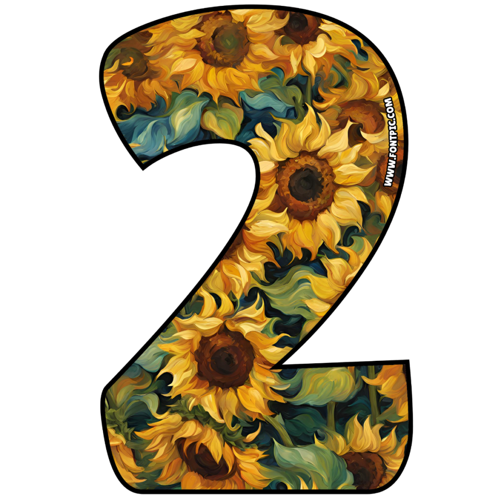 Sunflower Number 2 - FontPic.com