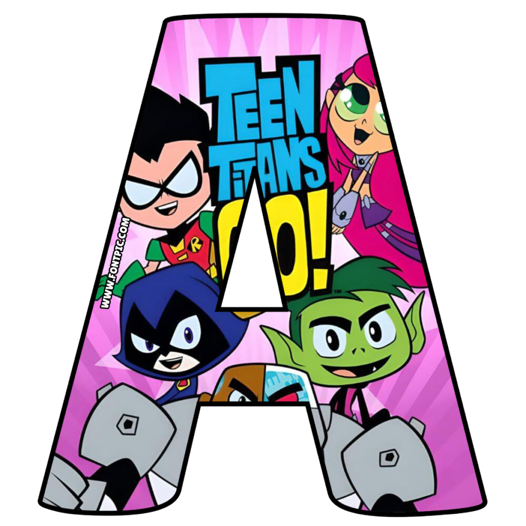Teen Titans Letter A - FontPic.com