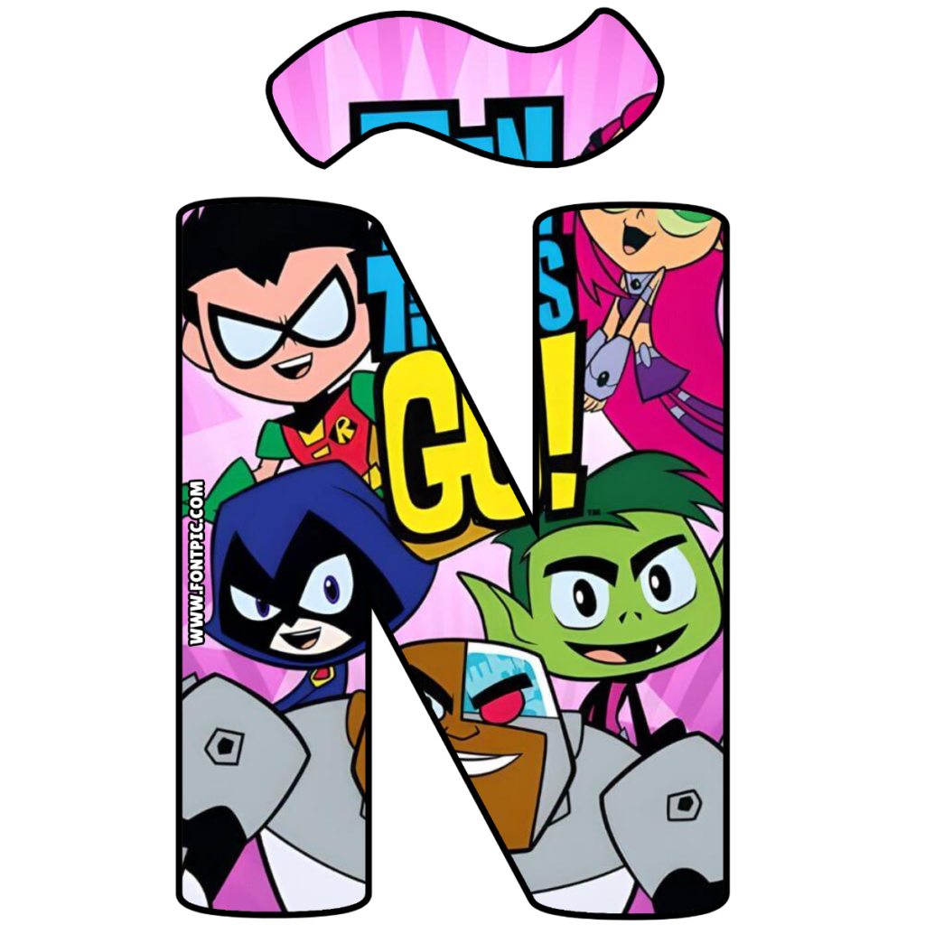 Teen Titans Letter Ñ - FontPic.com